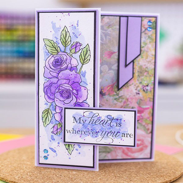 Crafters Companion Stamp Set, Outline Floral - Divine Rose - £2.49