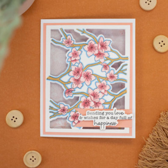 Gemini Die & Stamp Set, Colourable Create A Card - Sent With Love - £5.99