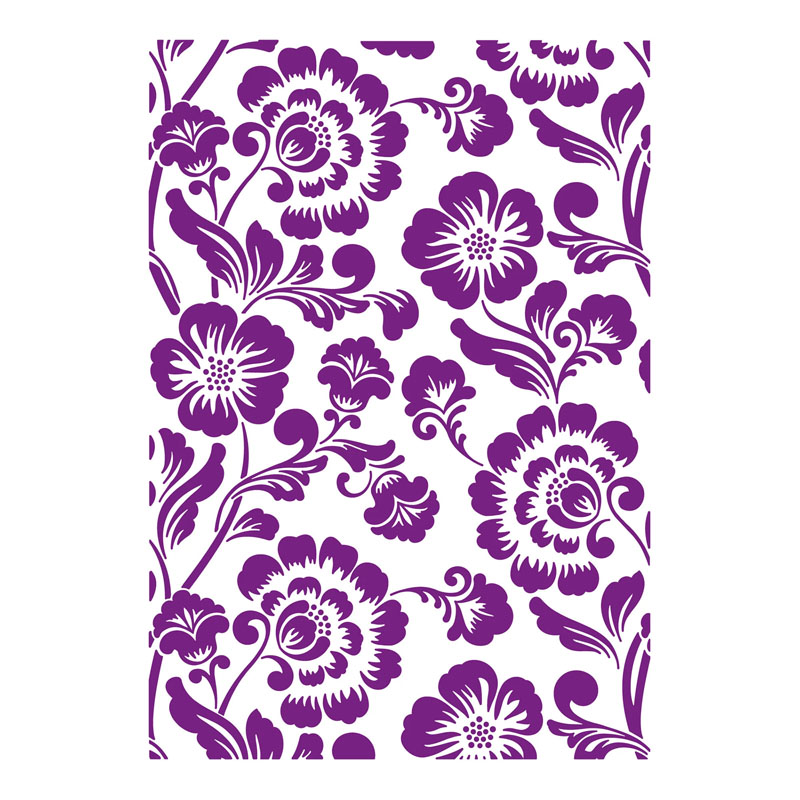 Crafters Companion Embossing Folder 5x7 - Elegant Florals - £3.99