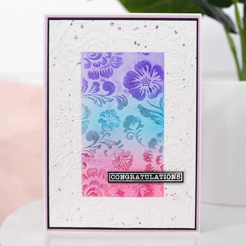 Crafters Companion Embossing Folder 5x7 - Elegant Florals - £3.99