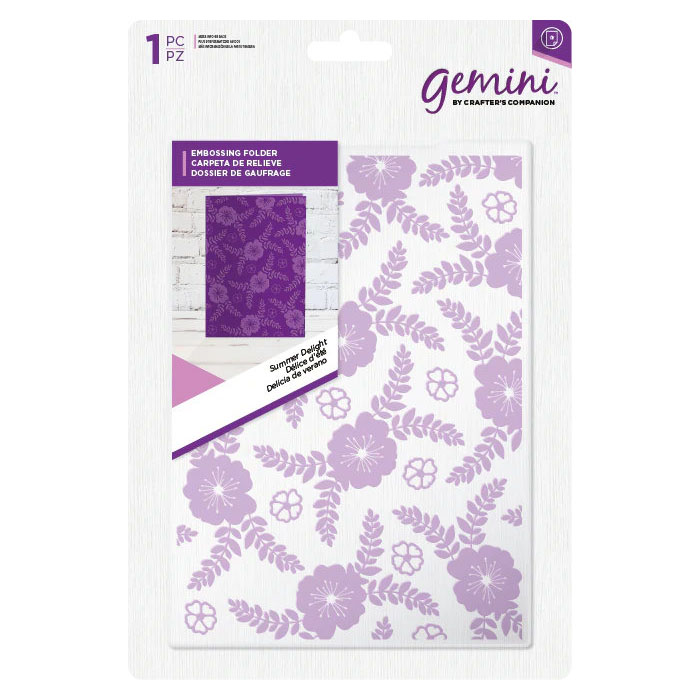 Crafters Companion Gemini Embossing Folder 5x7 - Summer Delight - £2.99