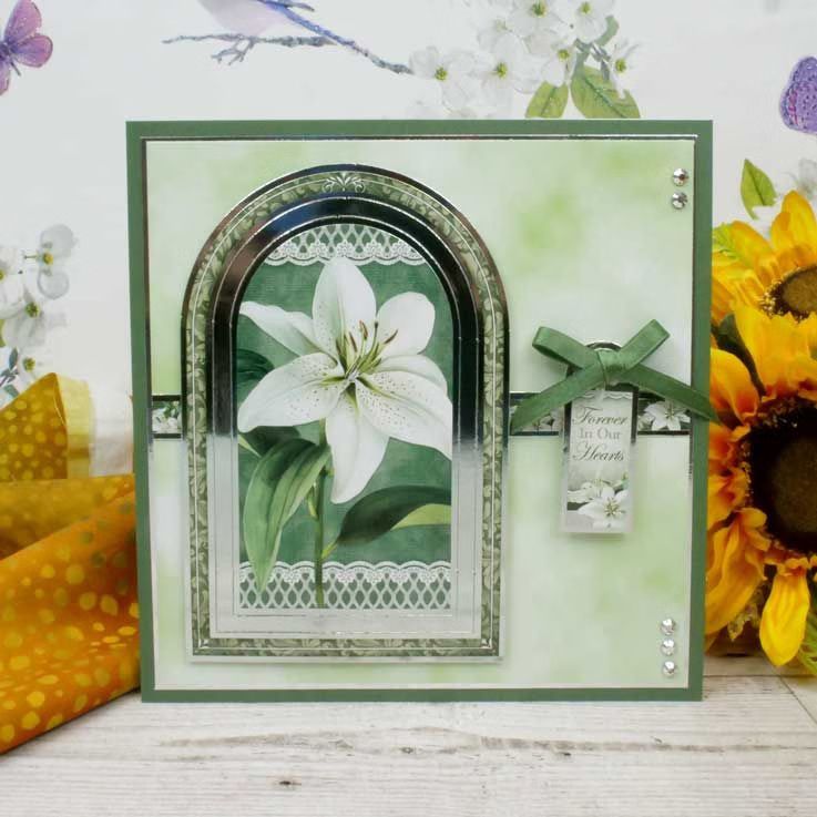 Die Cut Topper Sheet - Fabulous Florals - Heartfelt Lilies - £1.70