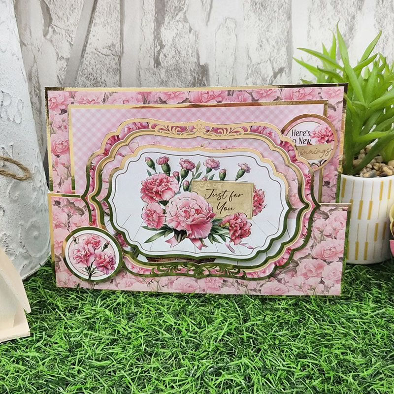 Die Cut Card Topper Sheet - A Year Of Flowers, January Carnation - £1.70