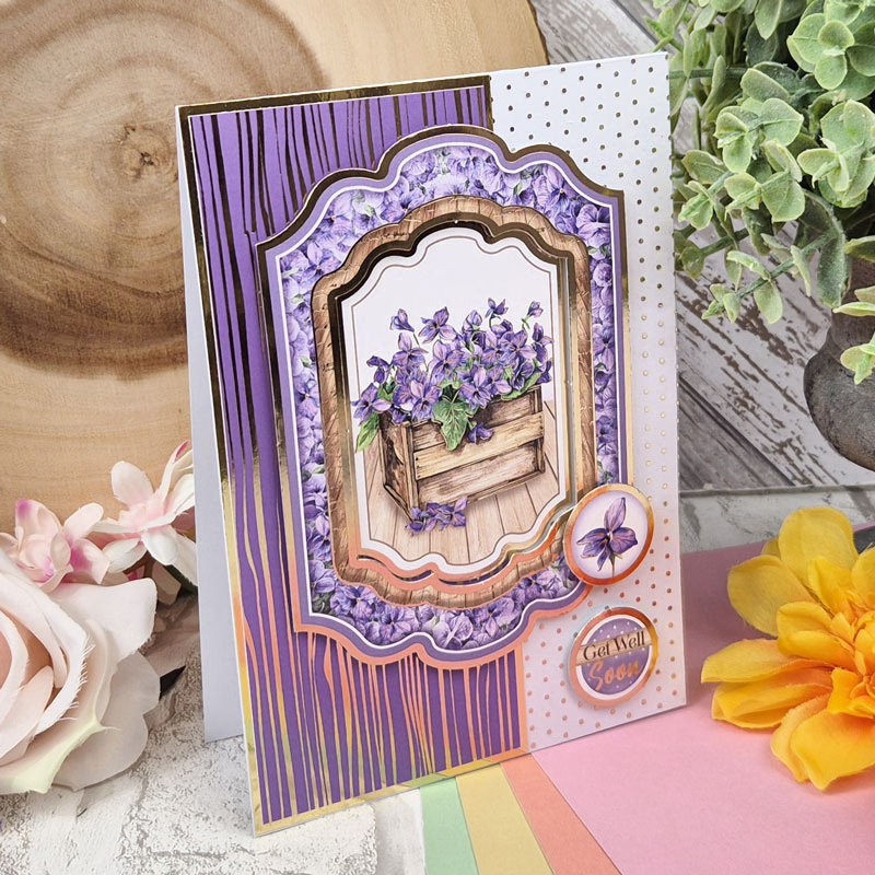 Die Cut Card Topper Sheet - A Year Of Flowers, February Violet - £1.70