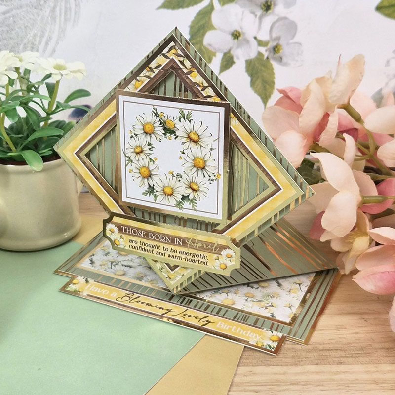 Die Cut Card Topper Sheet - A Year Of Flowers, April Daisy - £1.70