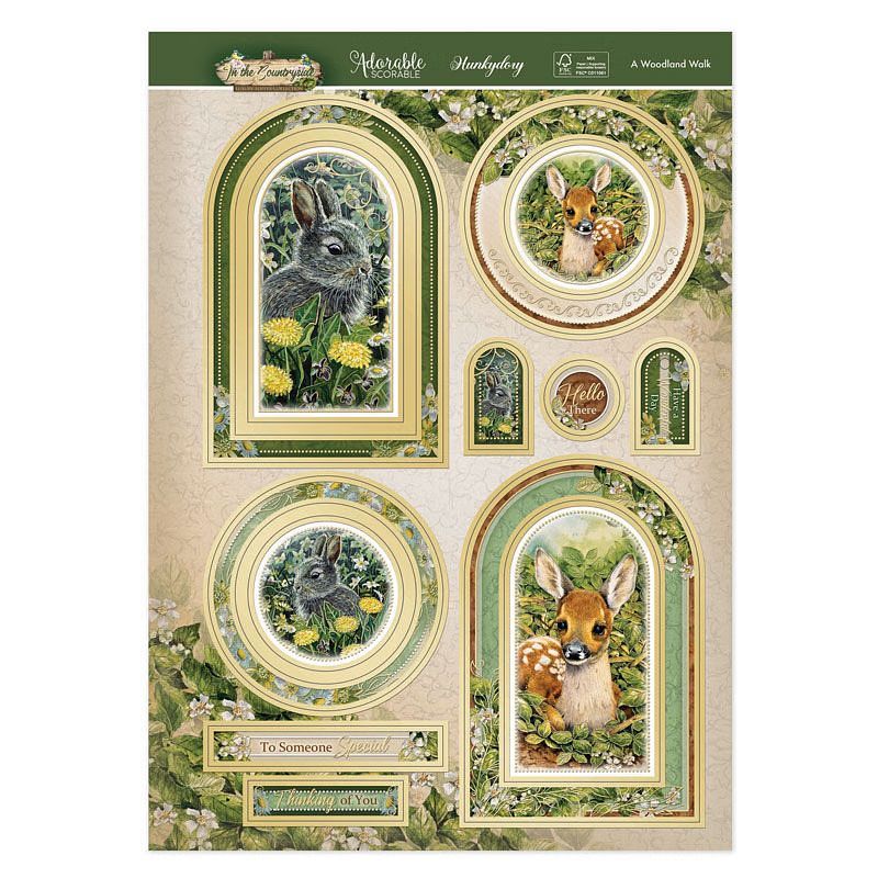 Die Cut Topper Set - In The Countryside, A Woodland Walk - £3.19