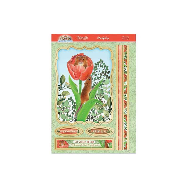 Die Cut Deco-Large Decoupage Set - Spring Is Here, A Mice Day - £2.40