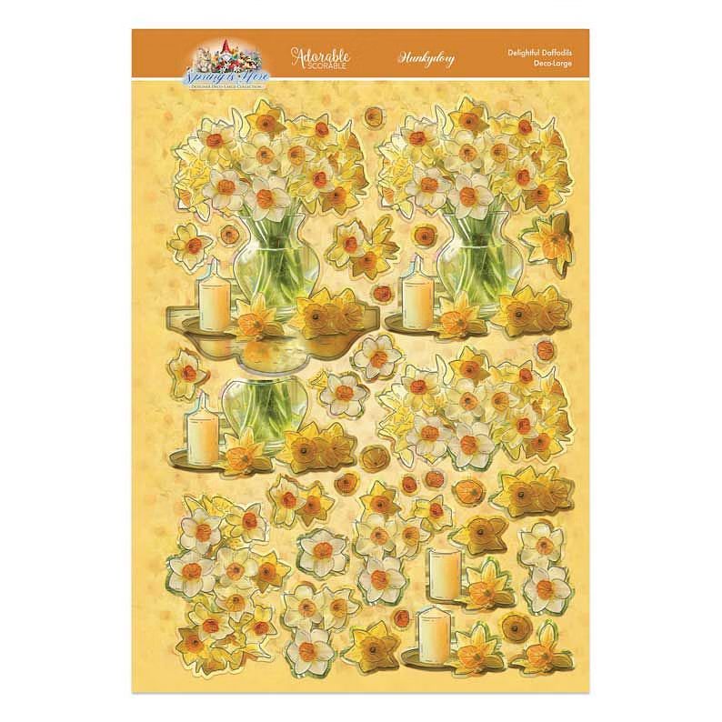 Die Cut Deco-Large Decoupage Set - Spring Is Here, Delightful Daffodils ...