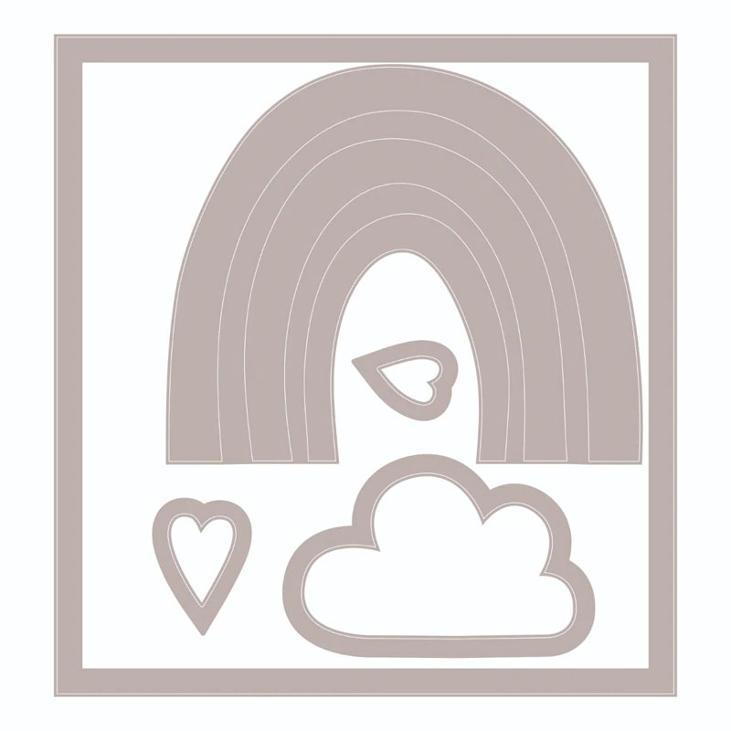 Sizzix Cutting Die & Stamp Set, Rainbow Joy (665658) - £8.80