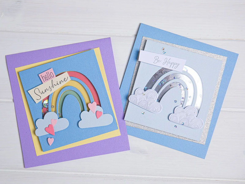 Sizzix Cutting Die & Stamp Set, Rainbow Joy (665658) - £8.80