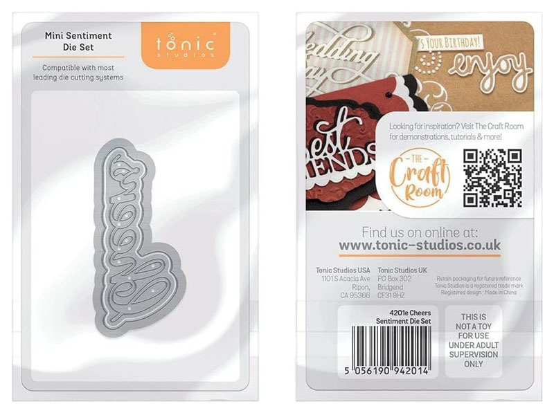 Tonic Studios, Metal Cutting Die - Cheers - £3.49